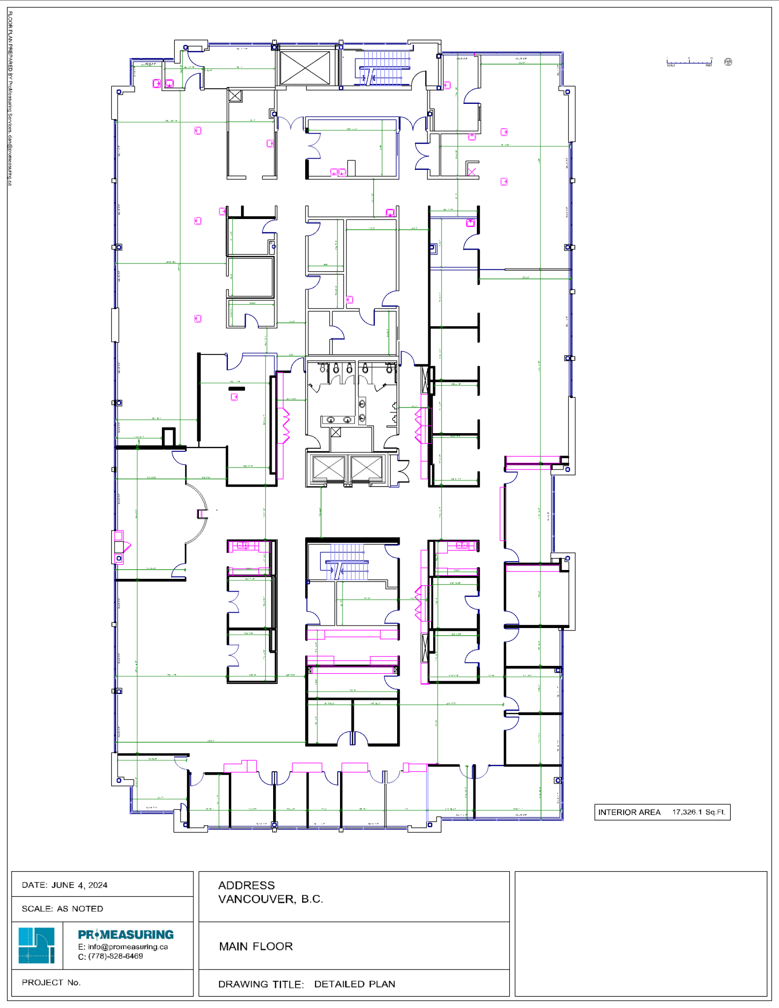 DETAILED FLOOR PLAN – Space measurements, As-Built Drawings, BOMA ...
